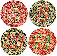 Test daltonism - anomaloscopie